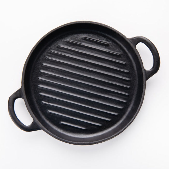 KitCo Cast Iron Grill Pan 25.5cm - Matte Black – KitCo NZ
