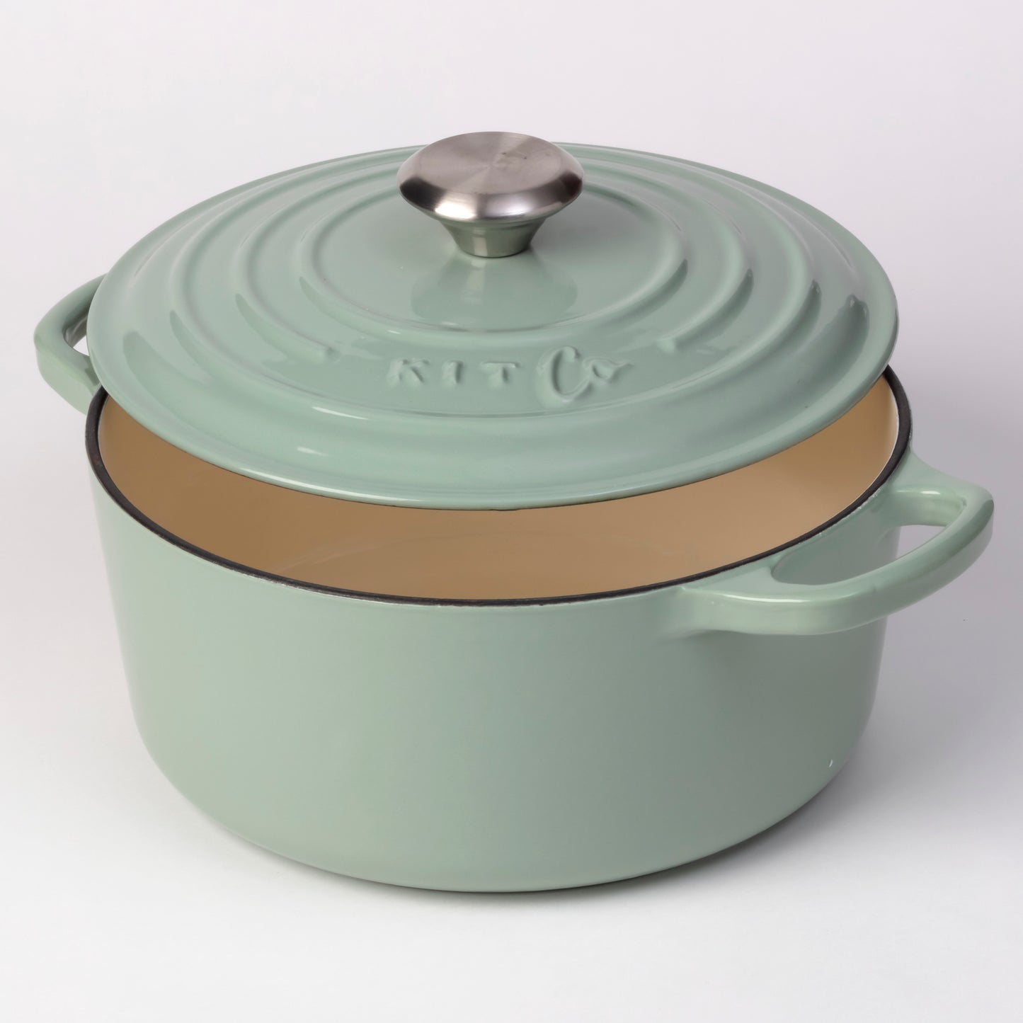 KitCo Cast Iron Standard Casserole 4L - Pistachio – KitCo NZ